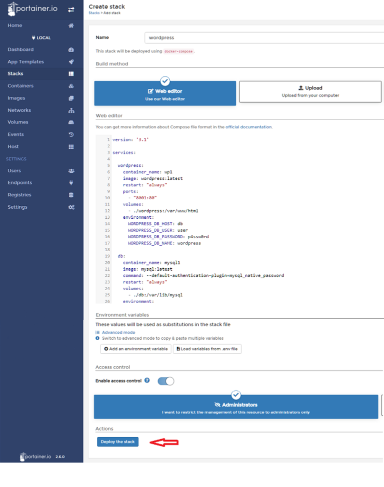 Cómo utilizar Stacks de Portainer con Docker - Labarta